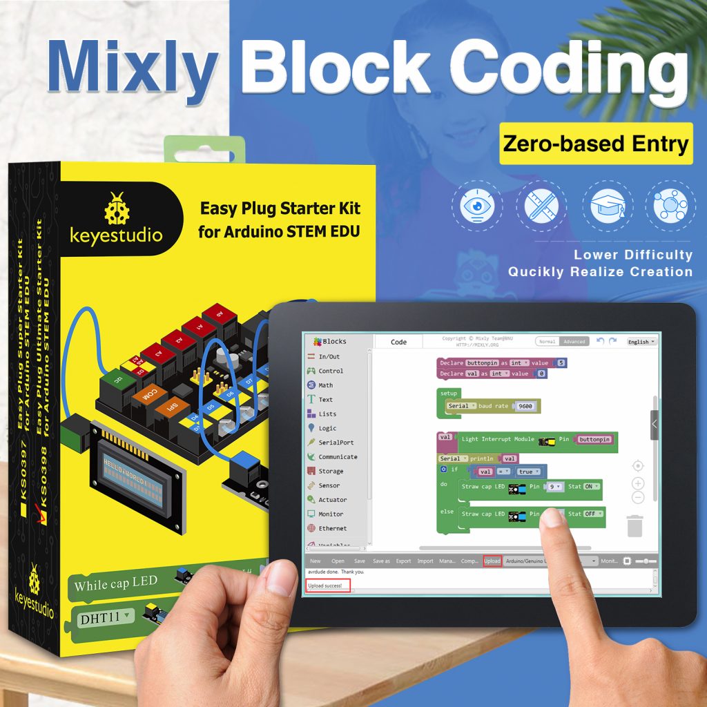 KS0398 keyestudio EASY plug Ultimate Starter Kit for Arduino STEM EDU – Keyestudio
